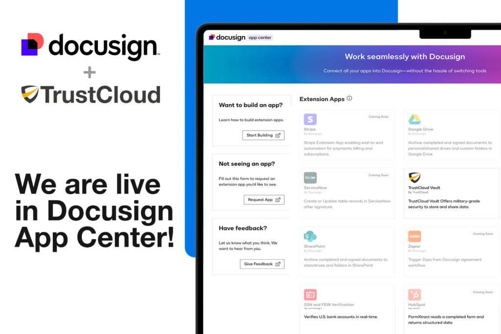 TrustCloud Vault in Docusign App Center